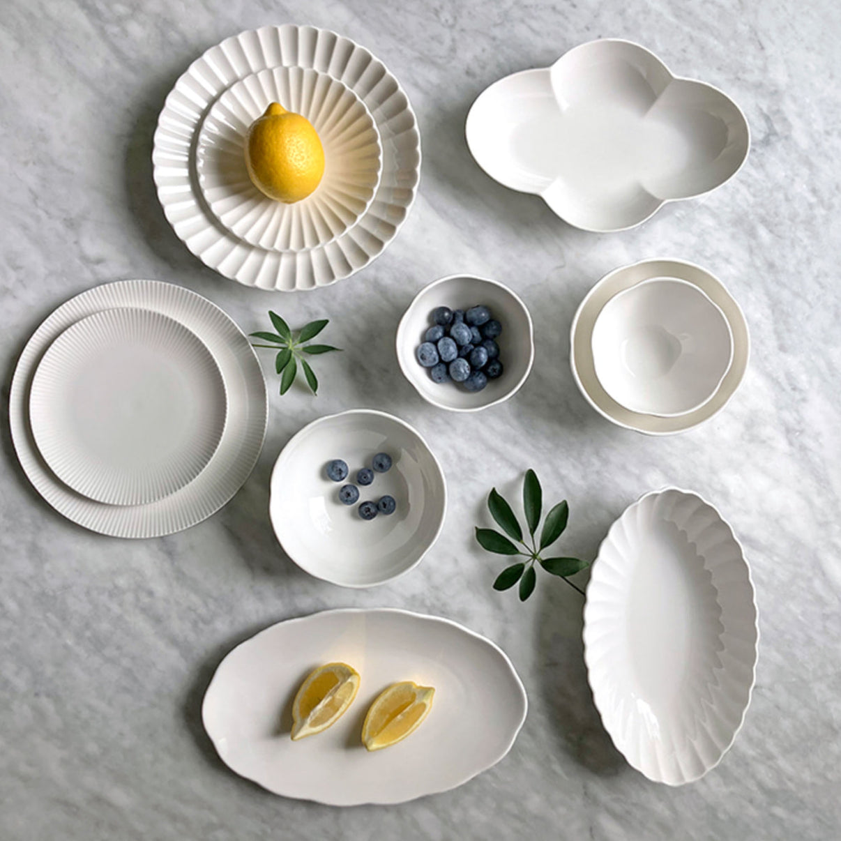 [WhiteBloom] Edel 22-Piece Home set, Serving for 4 – HANKOOK DOJAGI
