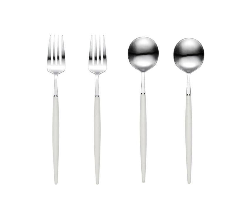 [Bogen] Eiffel Satin 2 Salad Fork & 2 Large Tea Spoon – HANKOOK DOJAGI